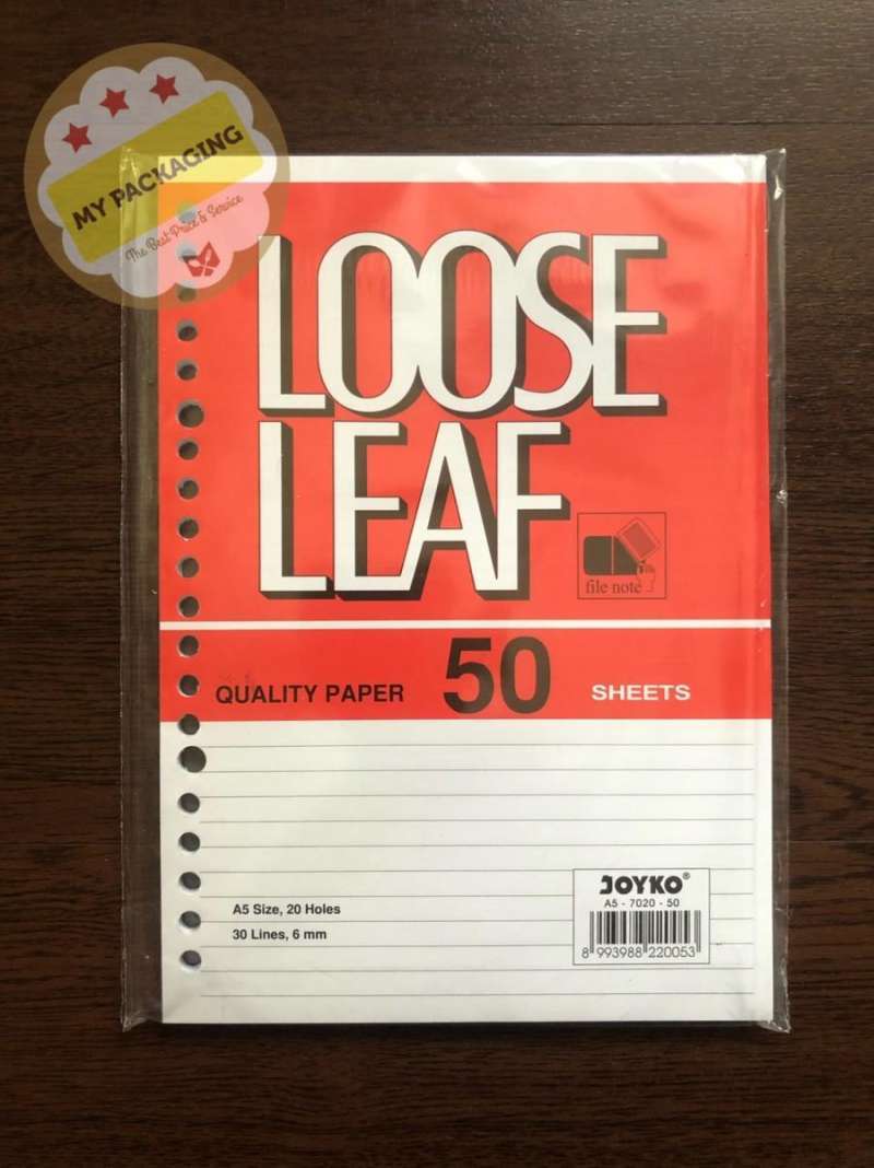 Jual Loose Leaf / Isi Kertas File / Binder Joyko A5-7020 / 50 Lembar Di ...