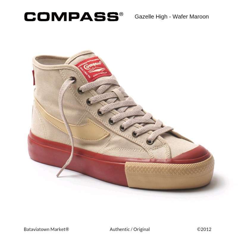 Jual Sepatu Compass Gazelle High - Wafer Maroon - 37 Di Seller ...