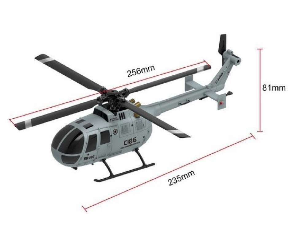 Promo Mainan Anak Heli 6 Axis C186 Pro B105 4Ch 2.4G Rc Era Helicopter ...