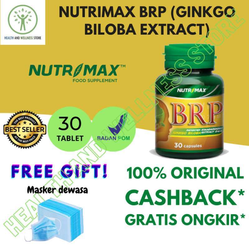 Jual Nutrimax Brp Brain Power Ginkgo Biloba Extract 30 Tablet Suplemen ...