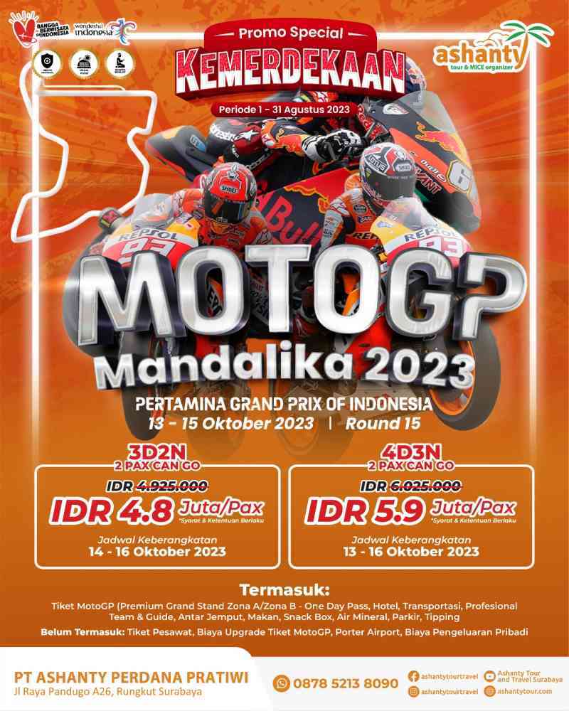 Jual Nonton Motogp Mandalika 2023 Tribun Premium Grandstand Di Seller Ashanty Mart - Penjaringan ...