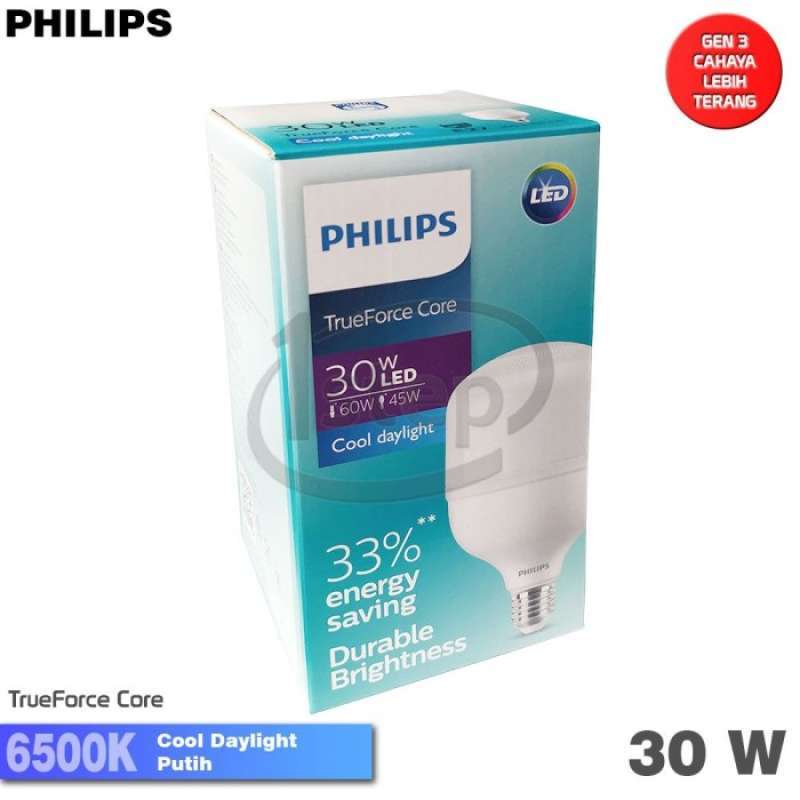 Promo Lampu LED Bulb Philips TrueForce Core 30W 30 Watt 30Watt Putih ...