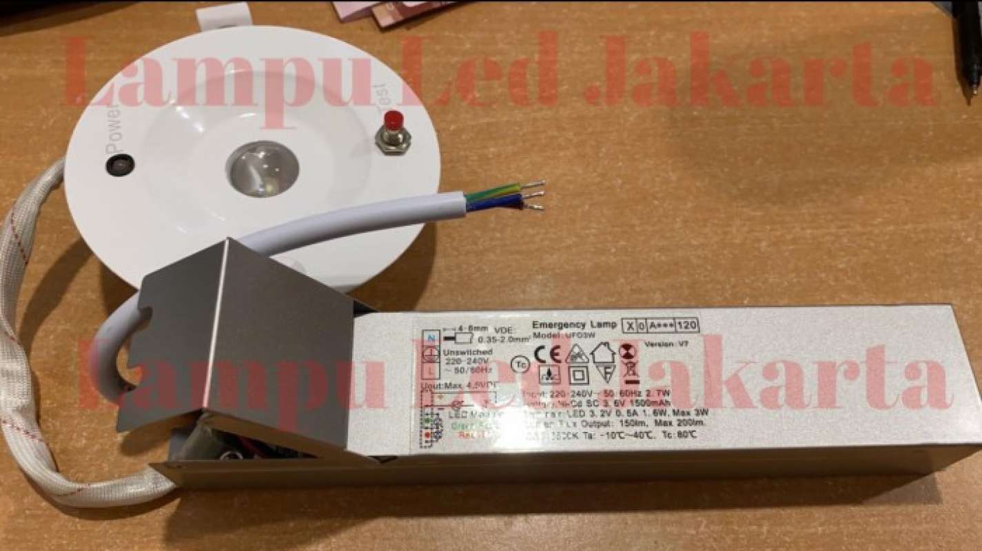 Promo Downlight Emergency 3watt. Lampu Emergency Battery 3watt Diskon ...