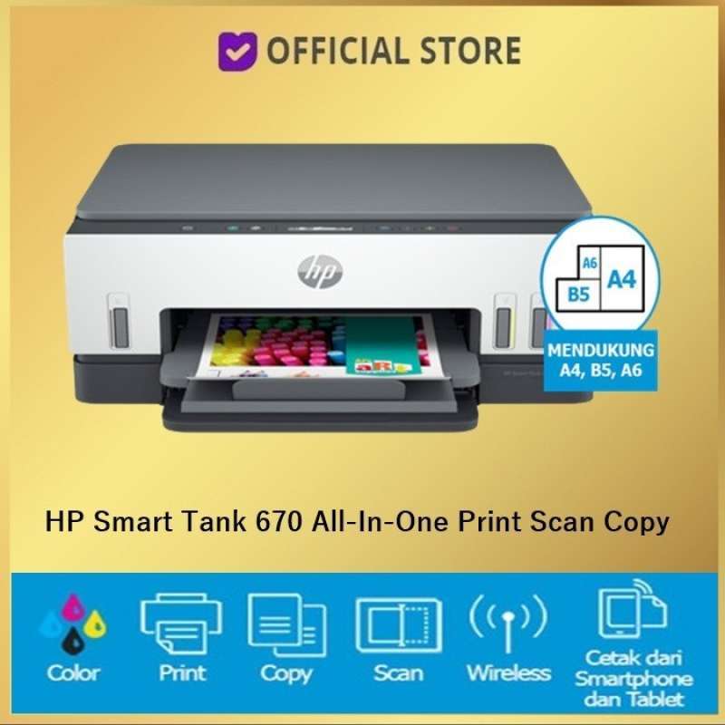 Promo Printer Hp Smart Tank 670 All-In-One Print Scan Copy Smart Tank ...