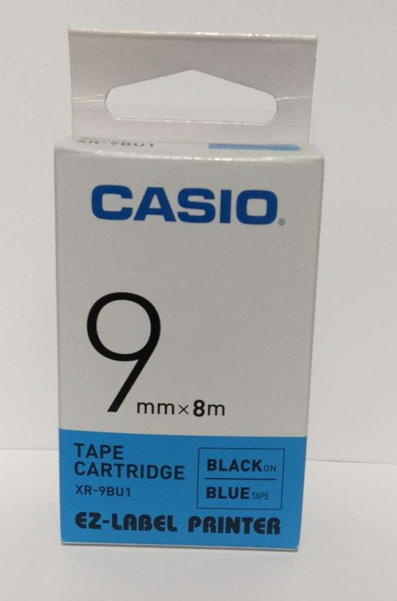 Promo Casio Ez-Label Printer Tape Cartridge 9Mm Tipe Xr-9Bu1 Warna Biru ...