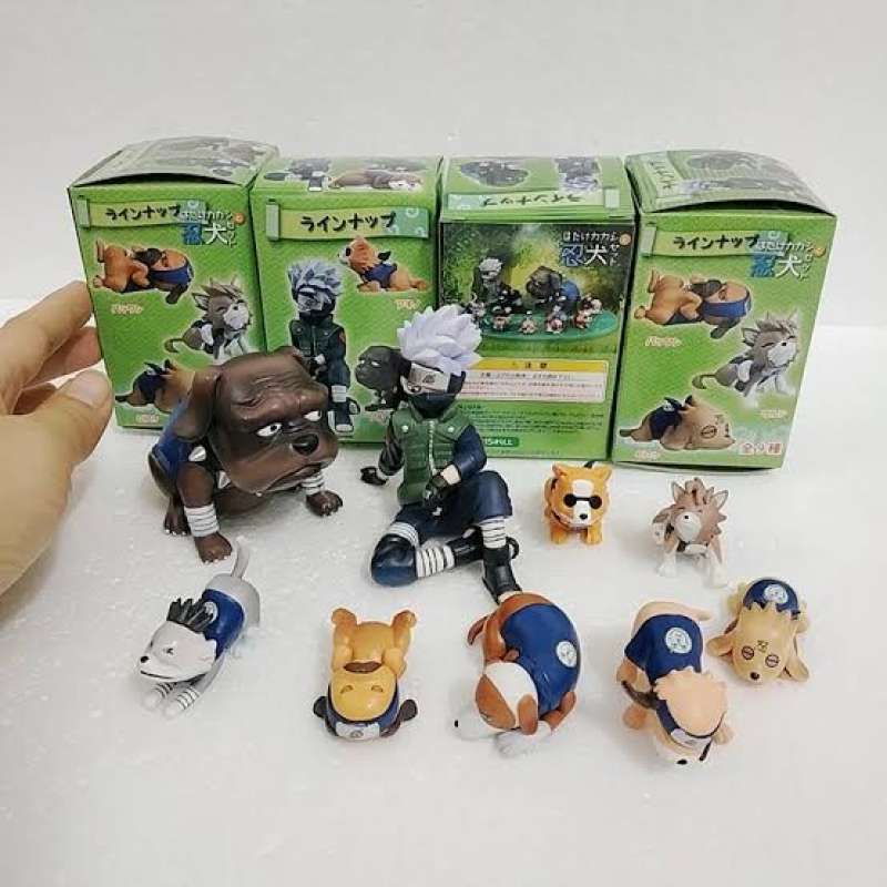 Jual Naruto Shippuden Hatake Kakashi With Eight Ren Dogs Mini Pvc ...