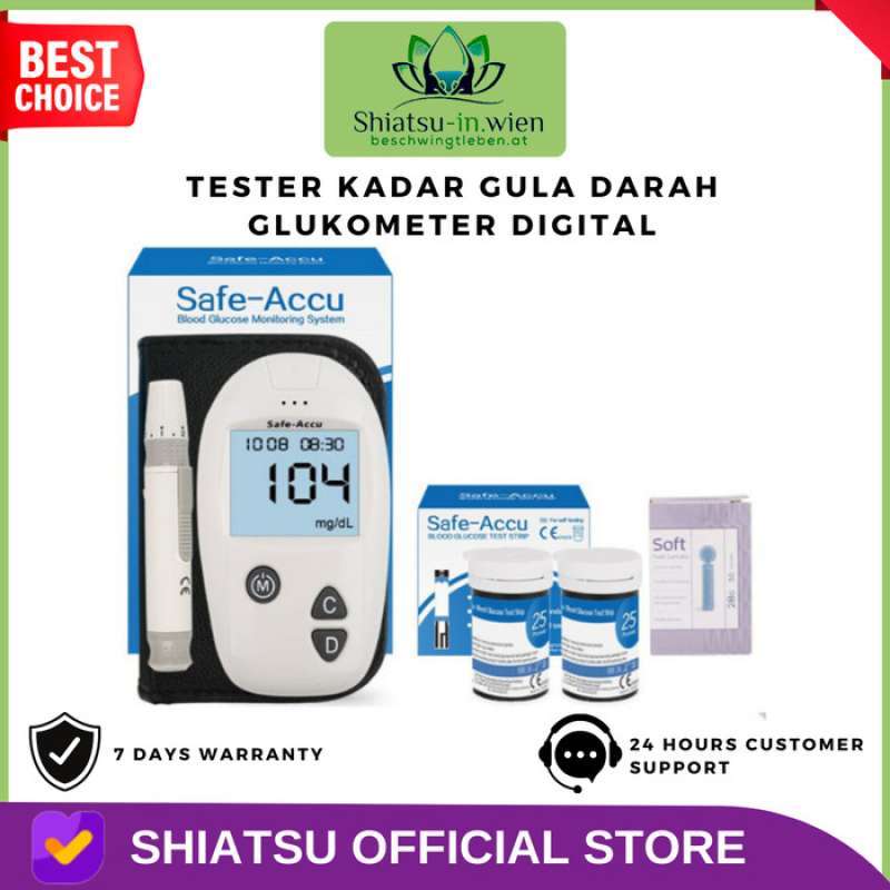 Promo Alat Ukur Cek Tester Kadar Gula Darah Sendiri Glukometer Digital ...