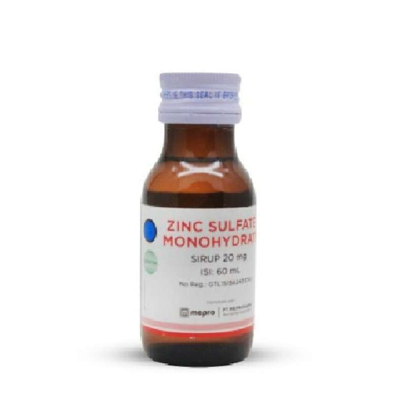 Jual ZINC SULFATE MONOHYDRATE MEPROFARM 20 MG/5 ML SYRUP 60 ML di Seller Apotek Apollo Official ...