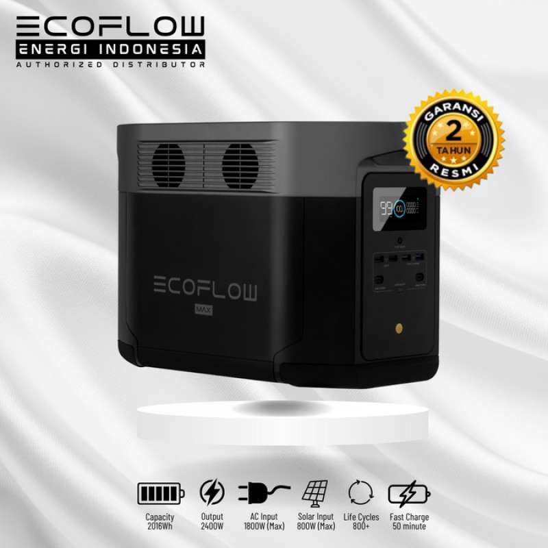 Promo ECOFLOW Delta Max Power Station Genset Listrik Tenaga Surya 2400W ...