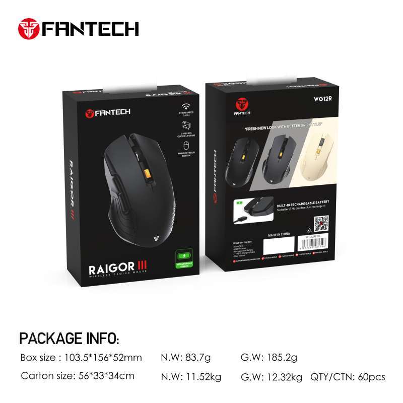 Promo Fantech RAIGOR III WG12R Mouse Wireless Gaming - WG12 Diskon 70% ...