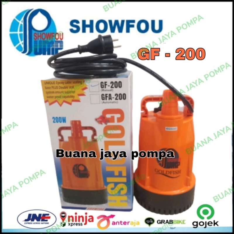 Jual Pompa Celup Koolam Ikan Showfou Gf 200 Submersible 200 Watt Di ...