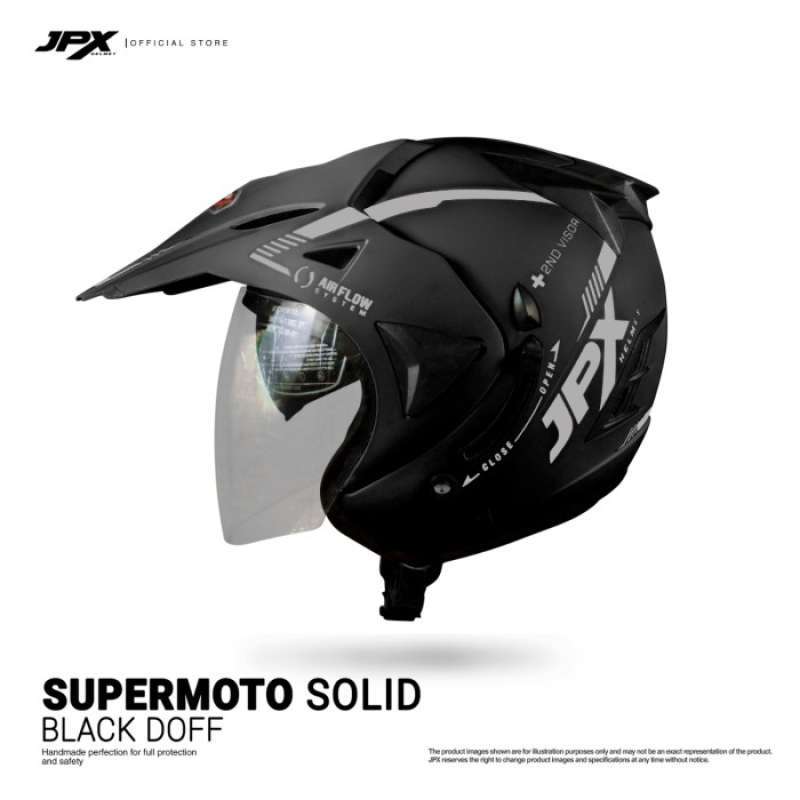 Promo Helm Jpx Supermoto Solid - F.green Doff Xl Diskon 30% Di Seller ...