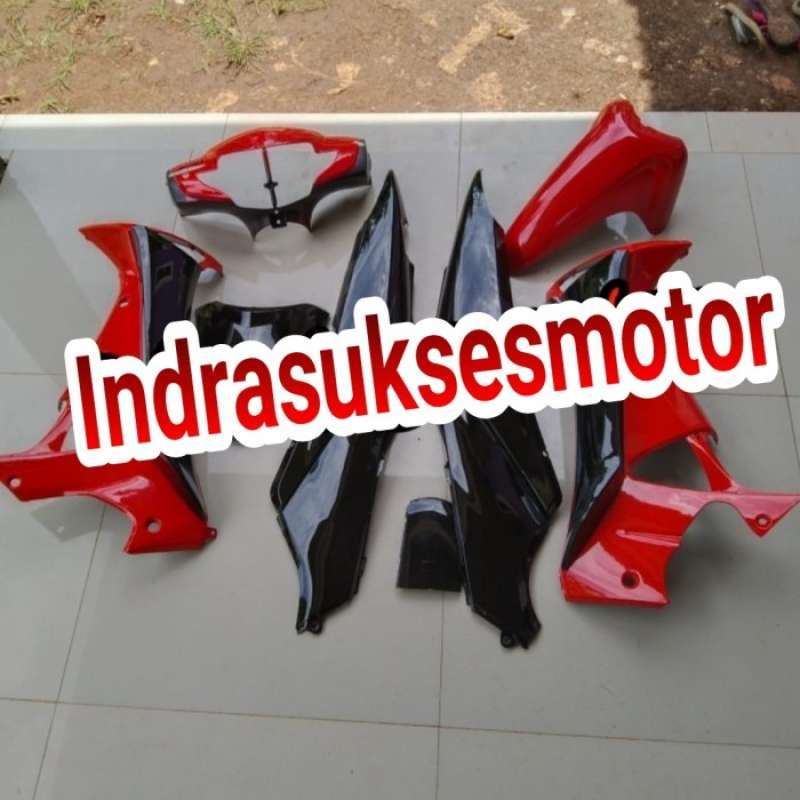 Promo Cover Full Body Halus Motor Supra X 125 Lama Merah Hitam Diskon ...