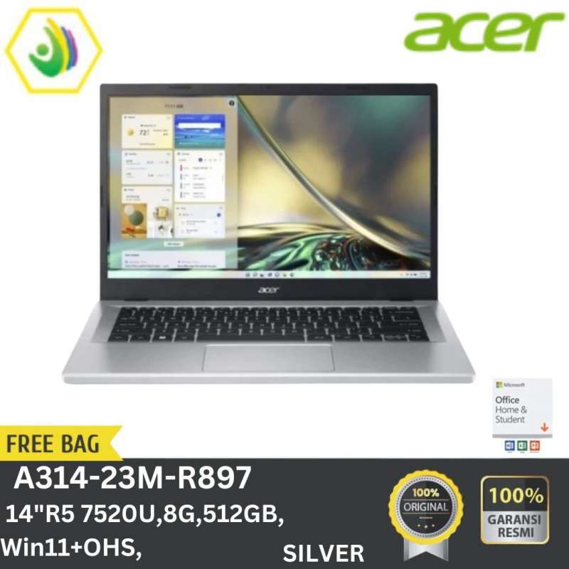Jual Acer Aspire 3 A314-23m-r897 - R5 7520u 8gb 512gbssd 14 Hd Win11 Di ...