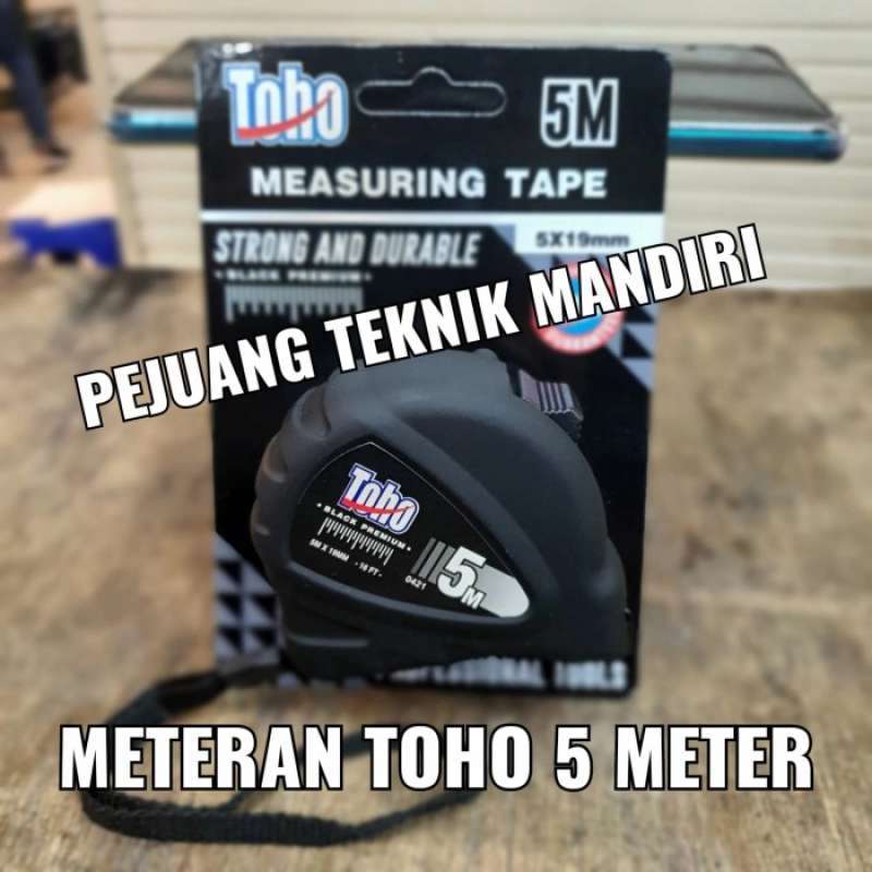 Promo METERAN TOHO 5 METER BLACK SERIES / ALAT UKUR PLAT 5M TOHO HITAM ...