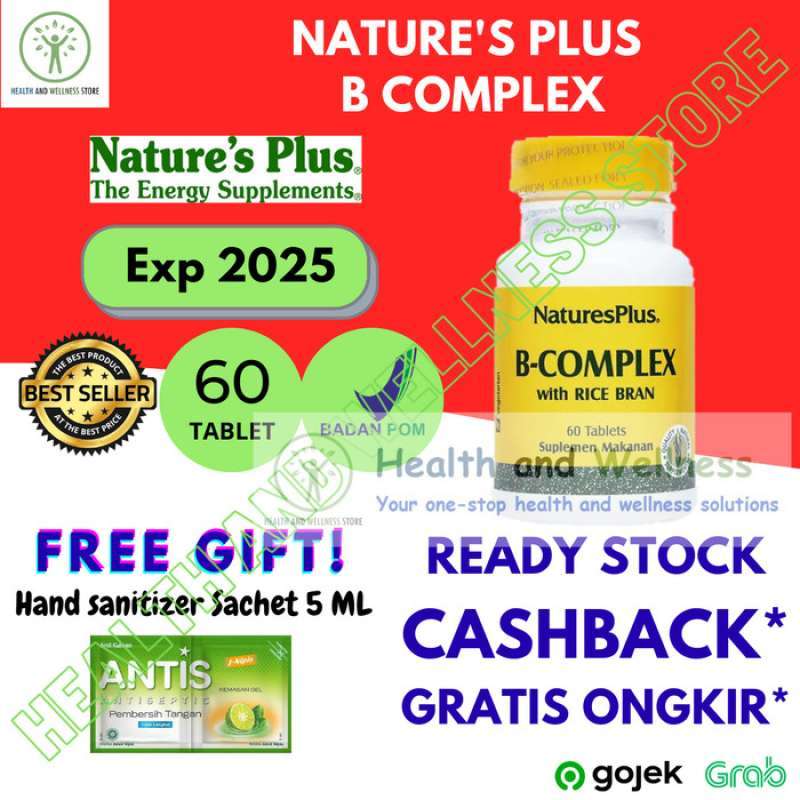 Promo NATURES PLUS B COMPLEX 60 TABLET VITAMIN B SISTEM SARAF TUBUH ...