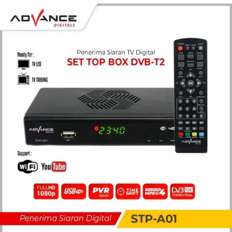 Promo STB advance STP A01 Receiver STB set top box digital tv tabung ...