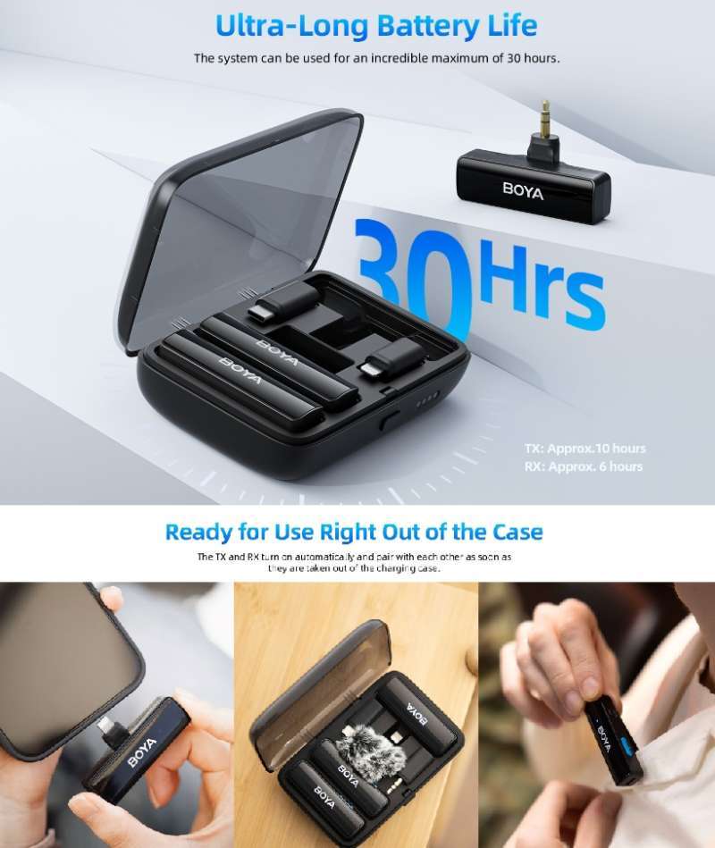 Jual Mic Boya Link Boyalink Wireless Microphone Plus Charging Case Di ...