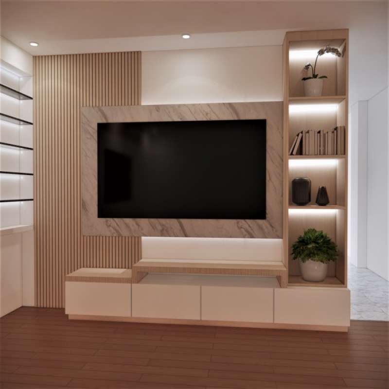 Jual Dp Backdrop Tv | Wall Panel | Meja Meeting Custome Bpk Jimmy Di ...