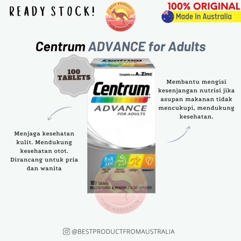 Promo Centrum Advance for Adults 100 Tablets Australia Diskon 23% di ...