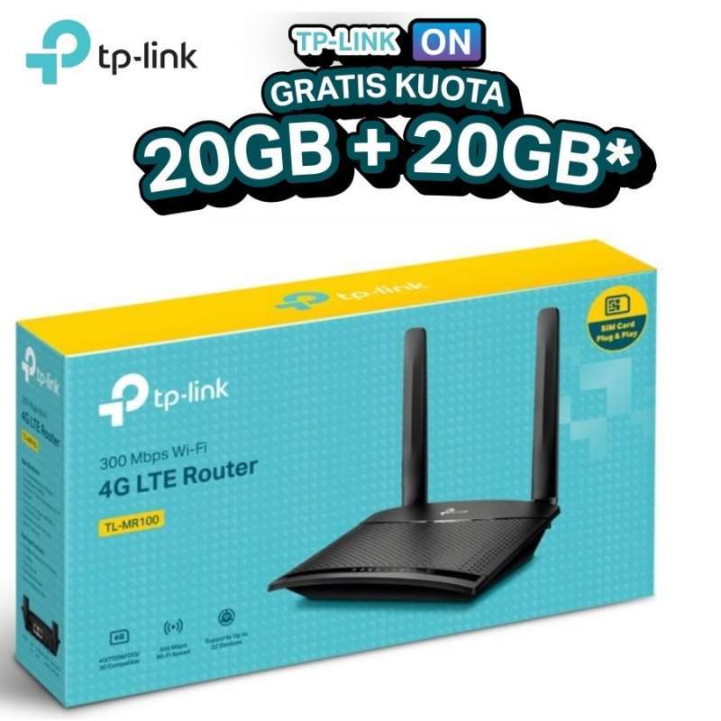 Jual Tplink TL-MR100+SIM CARD 4G LTE Router 300 Mbps Wireless N 4G ...