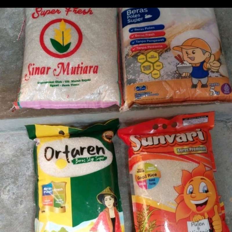 Jual Beras Sedaap Wangi, Sunvari, Janecoo, Ortaren, Popou, Ngawit Mas ...