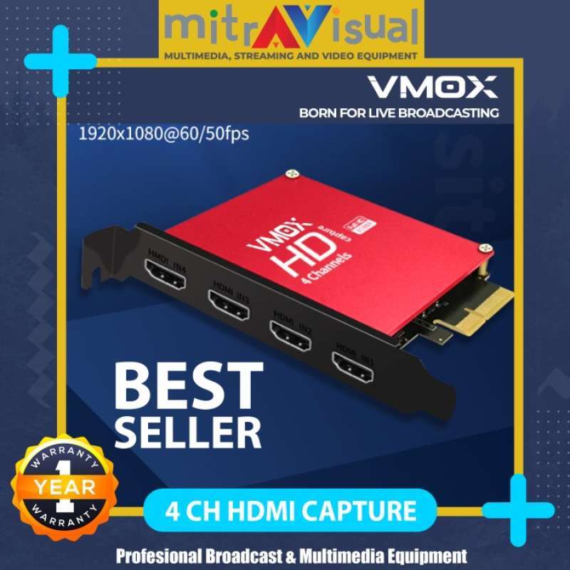 Jual Vmox Capture Hdmi 4 Input 1080p Support Vmix Obs Wirecast Di ...