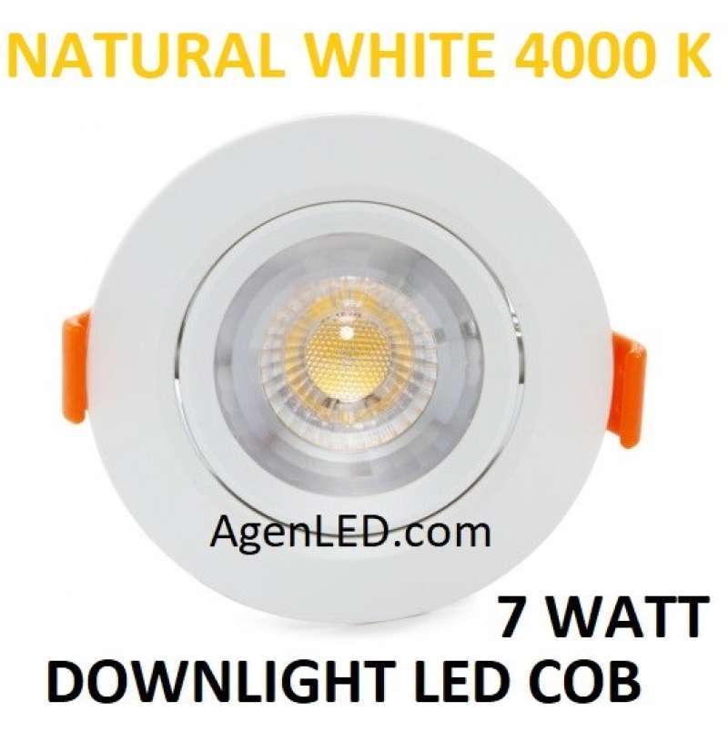 Promo Lampu Downlight LED 7W 4000K Spot sorot 7 w watt NATURAL WH 4000 K COB Diskon 20% di ...