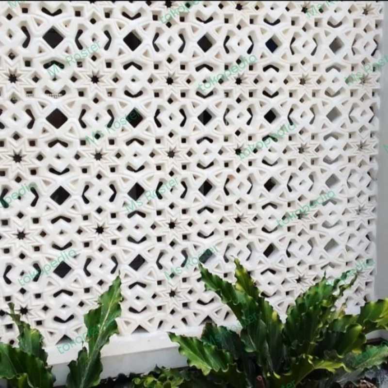 Jual Roster Beton Karawangan/Lubang Angin Modern/30X30/Warna Putih ...