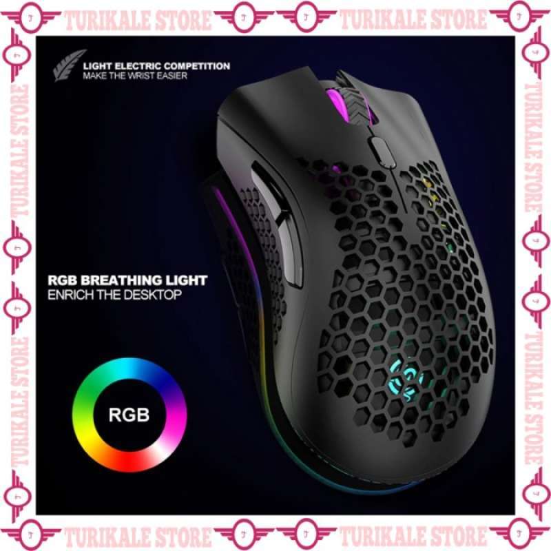 Promo Mouse Gaming Wireless RGB Honeycomb Rechargeable - BM600 Diskon ...