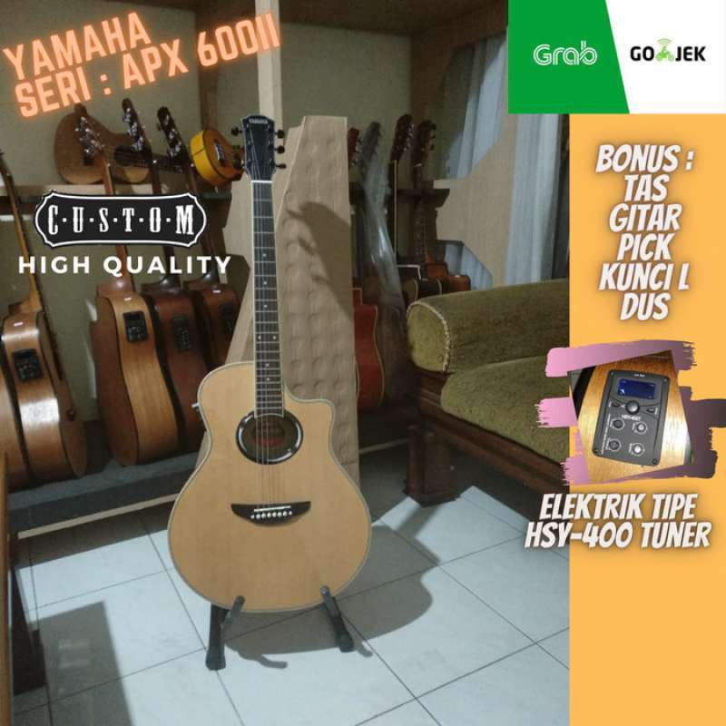 Jual Gitar Akustik Elektrik Yamaha APX 600ii Natural HIGH CUSTOM with Tuner di Seller Plaza ...