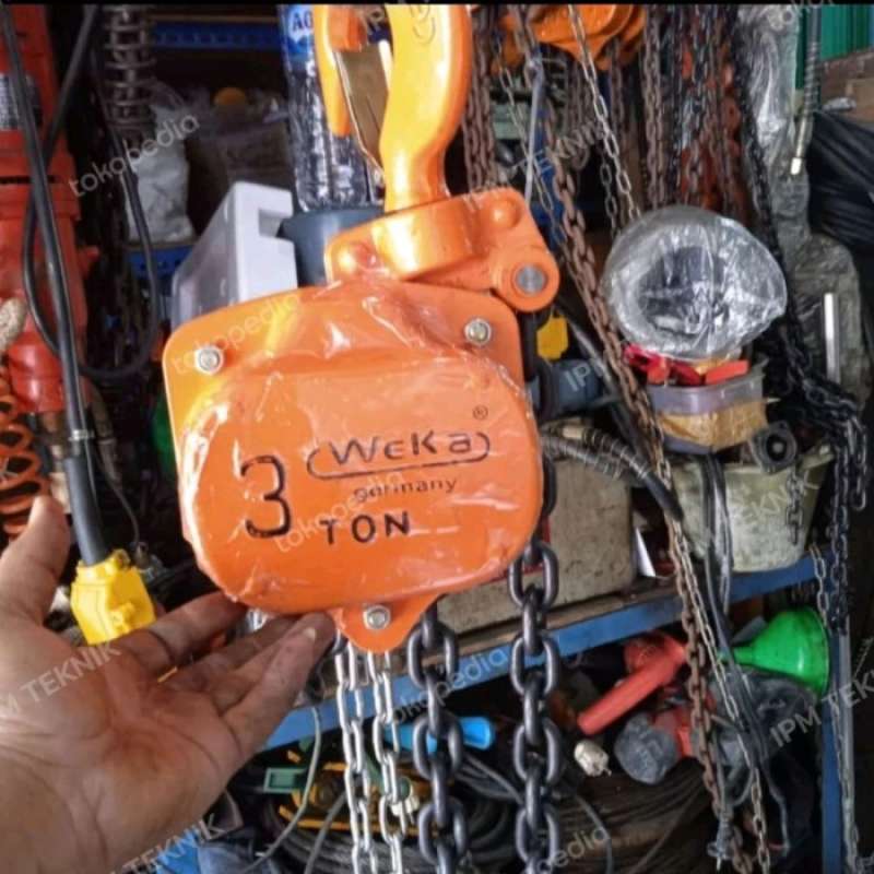 Promo Katrol manual 3 ton x 3 meter CHAIN BLOCK TEKEL 3T X 3M WEKA ...