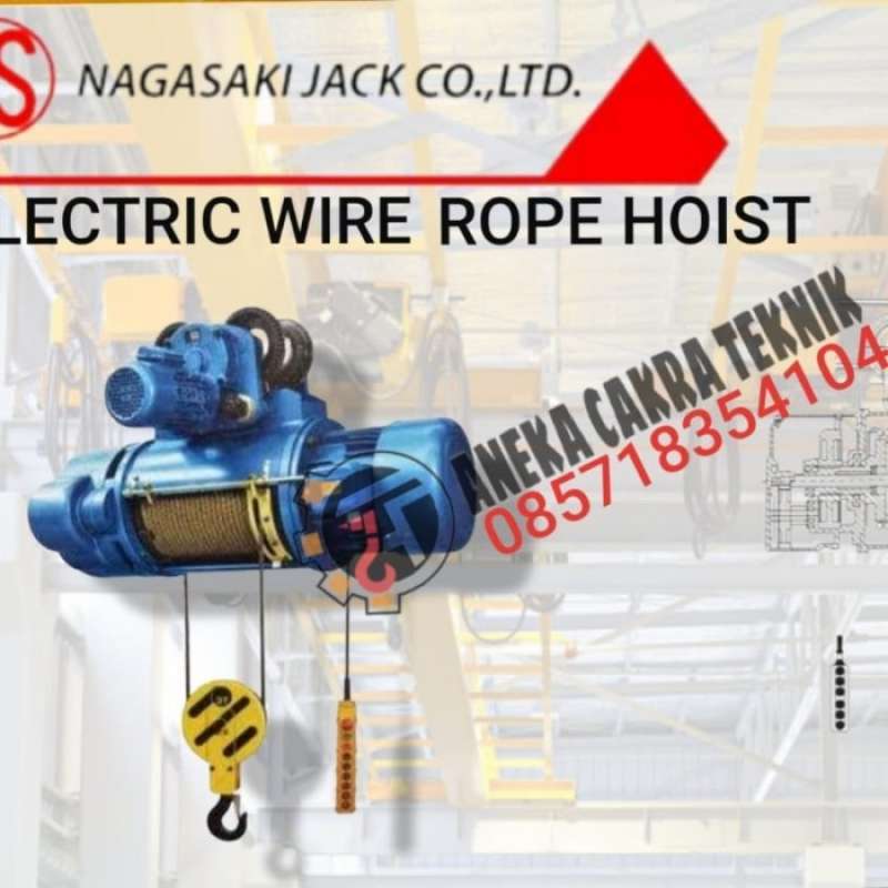 Promo Electric Wire Rope Hoist 1 ton x 12 meter NAGASAKI JAPAN Diskon ...