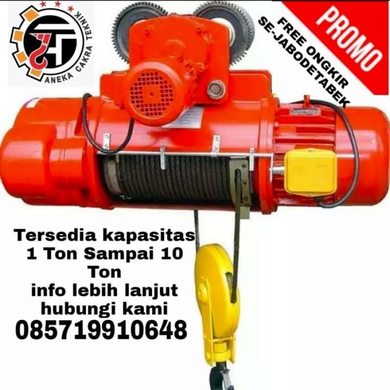 Promo Electric Wire Rope Hoist 1 Ton x 12 Meter Tokyo lift japan Diskon ...