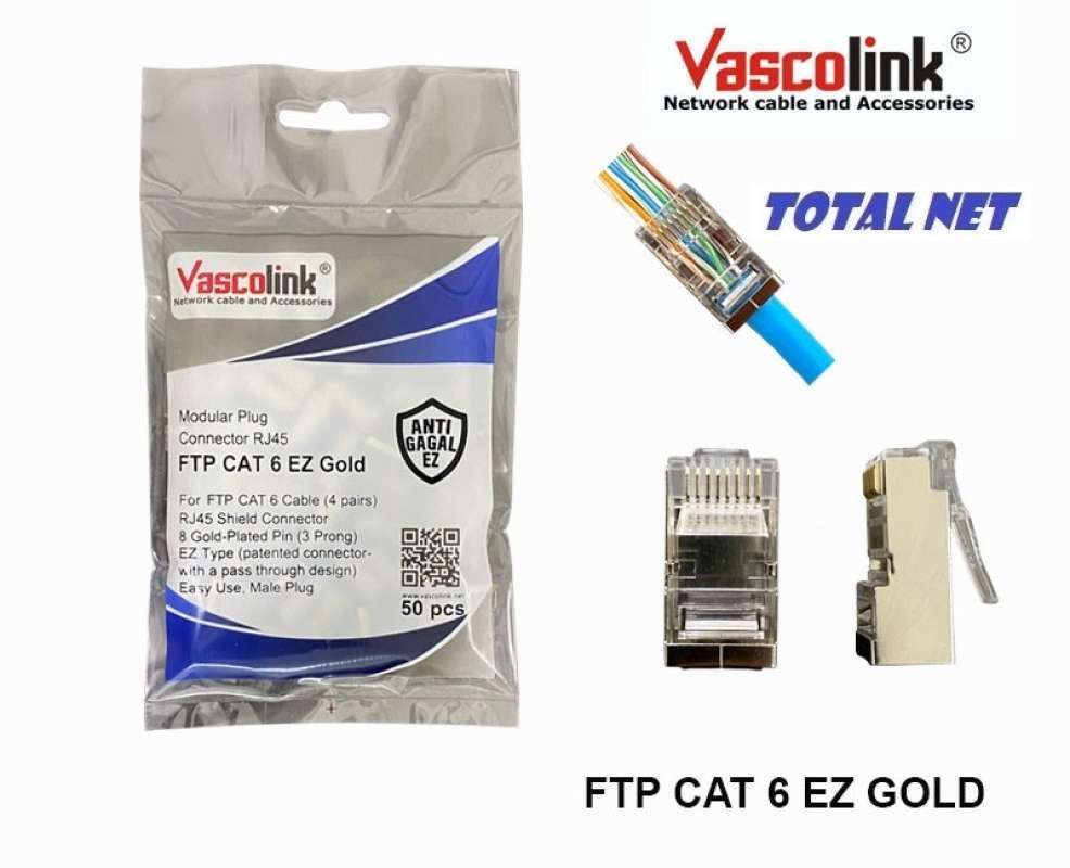 Jual Vascolink Rj Ftp Cat Ez Gold Connector Ftp C Isi Pcs Di Seller Total Net Mangga Dua