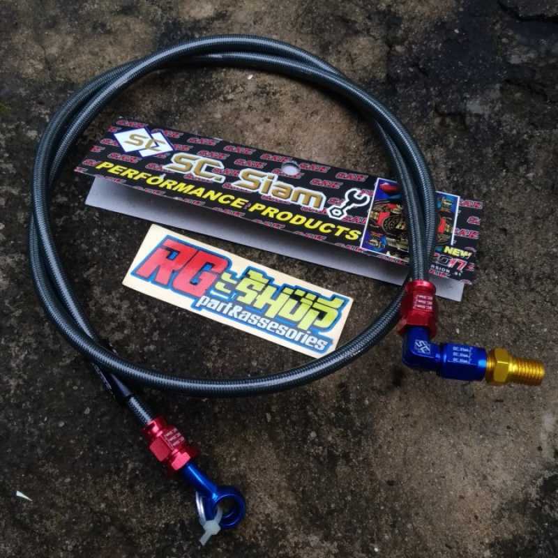 Jual Selang Rem Depan Sc Siam Carbon Hitam 40 Inci 90 Derajat Nmax, Pcx Di Seller Angela ...