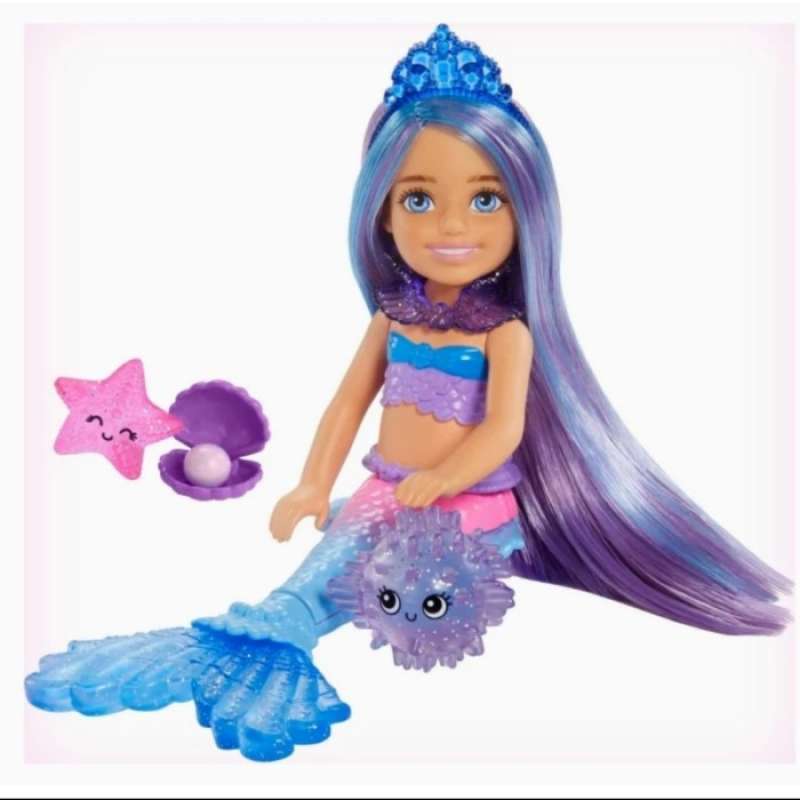 Jual Barbie's Mermaid Power Chelsea Mermaid Doll Blue Purple Hair ...