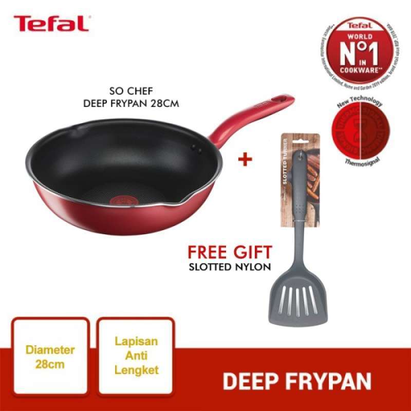 Promo Tefal So Chef Deep Frypan 28Cm / Wajan Induksi - Varian 2 Diskon 9% di Seller Borden ...