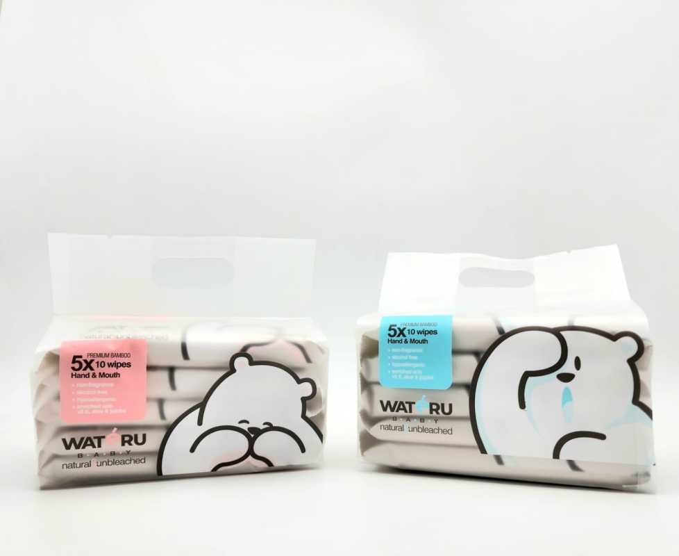 Promo Wateru Premium Bamboo Tissue Basah Bundling [5 X 10 Sheets ...