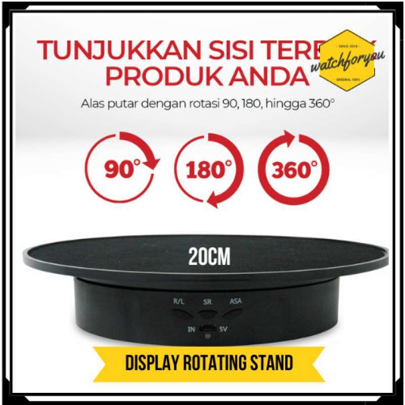 Promo Alas display foto produk putar rotating stand base 360 silent ...