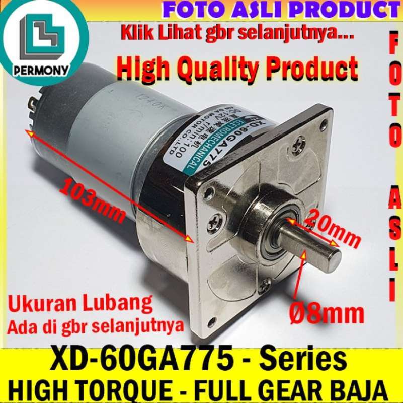 Jual 60ga775 Motor Dc Gear Box Xd-60ga775 Gir Box Di Seller Ichi Store ...