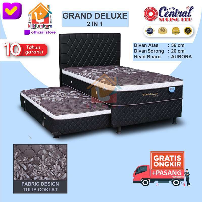 Jual (1 Set) 2in1 Two in One Grand Deluxe Sandaran Aurora Central Springbed di Seller ...