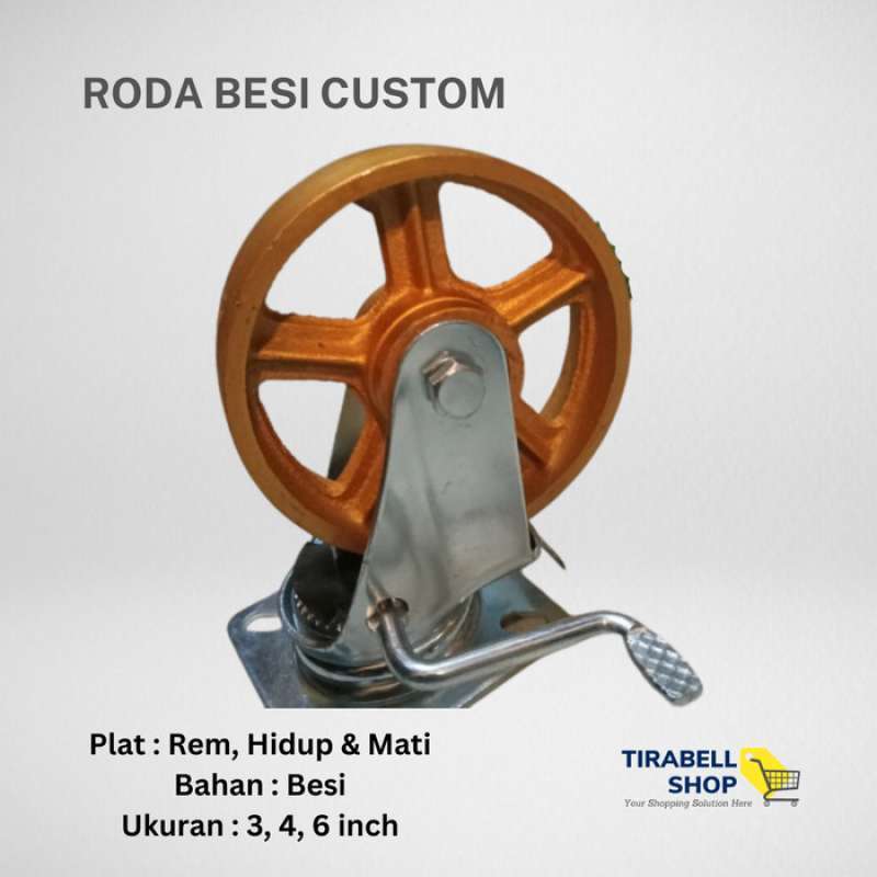 Promo Roda Besi Custom Ukuran 3 Inch Plat Rem Diskon 23% Di Seller ...