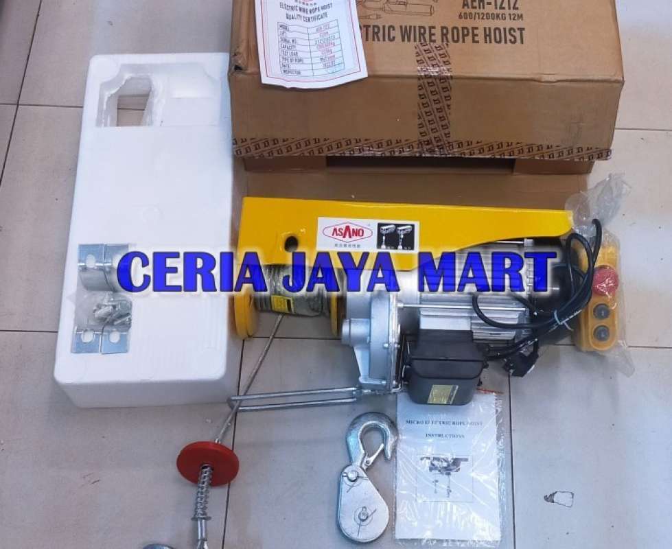 Promo Electric Wire Rope Hoist 600 KG 12 M Takel Katrol Listrik 600KG PROMO Diskon 23% di Seller ...