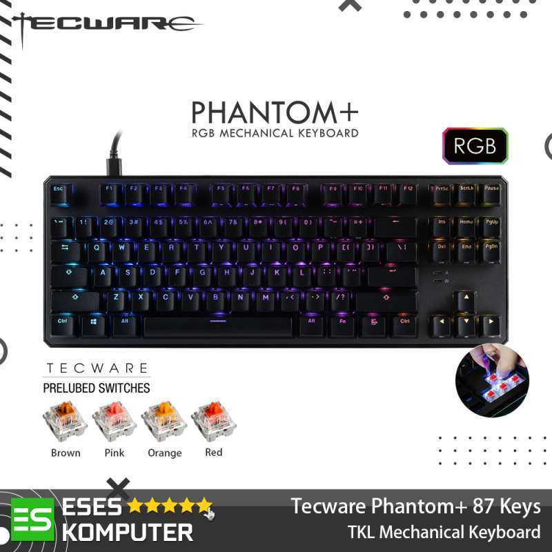 Jual Keyboard Tecware Phantom+ 87 TKL RGB | Mechanical Keyboard Gaming ...