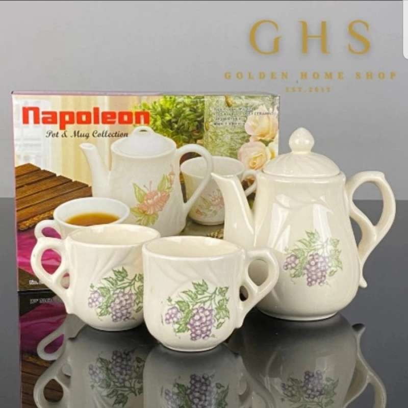 Promo Teko Set Napoleon Mini Medium Tea Set Hampers Cangkir Gelas ...