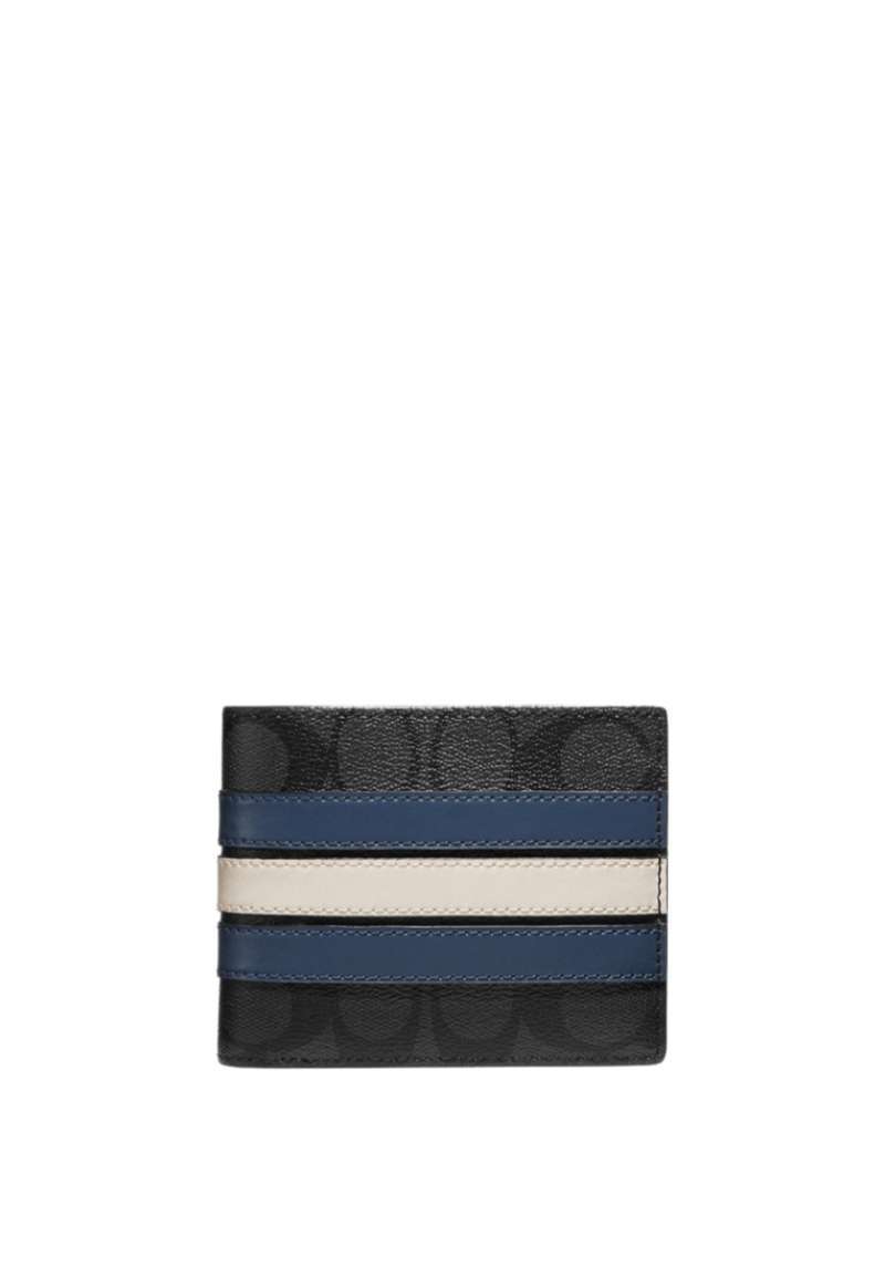 Promo COACH 3 In 1 Wallet In Signature Canvas With Varsity Stripe Denim ...