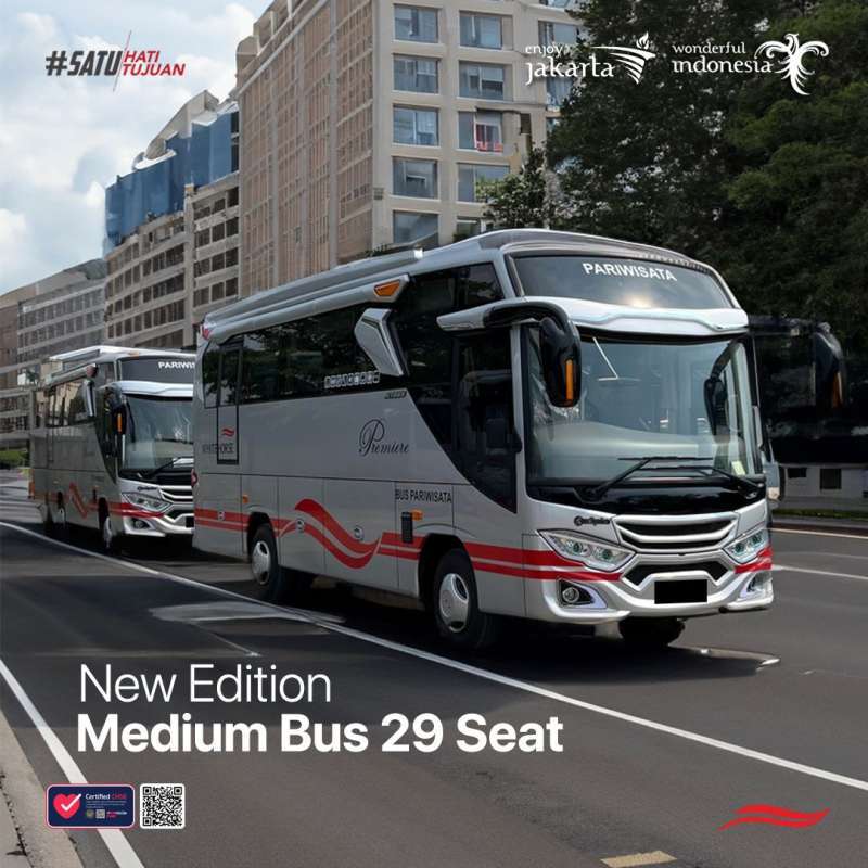 Jual White Horse Deluxe Coach Premiere Medium Rental Bus [29 Seat ...