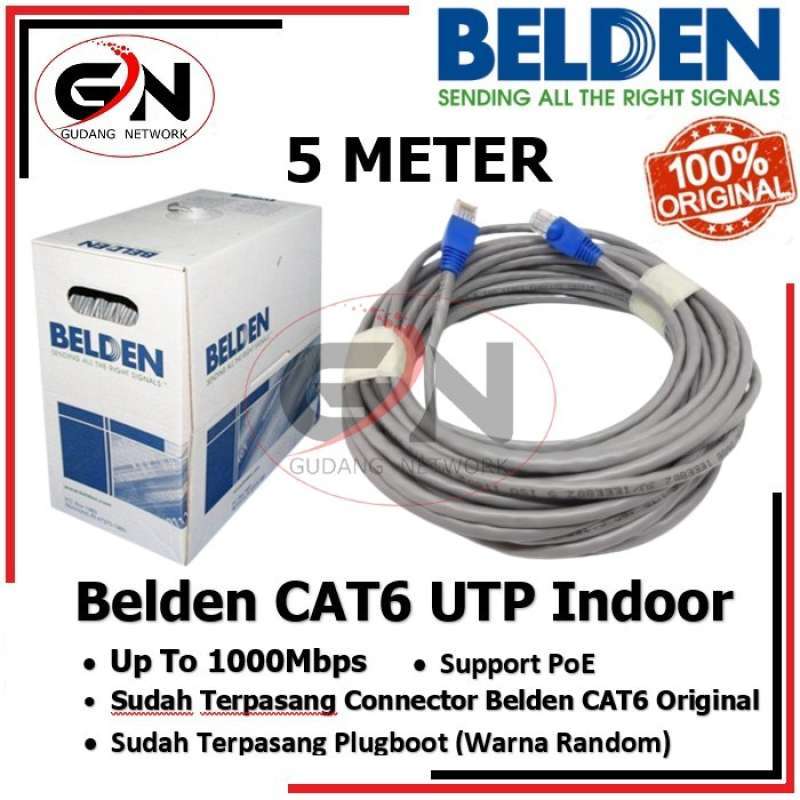 Promo Kabel Belden Cat6 Utp 5 Meter Original Diskon 23% di Seller ...