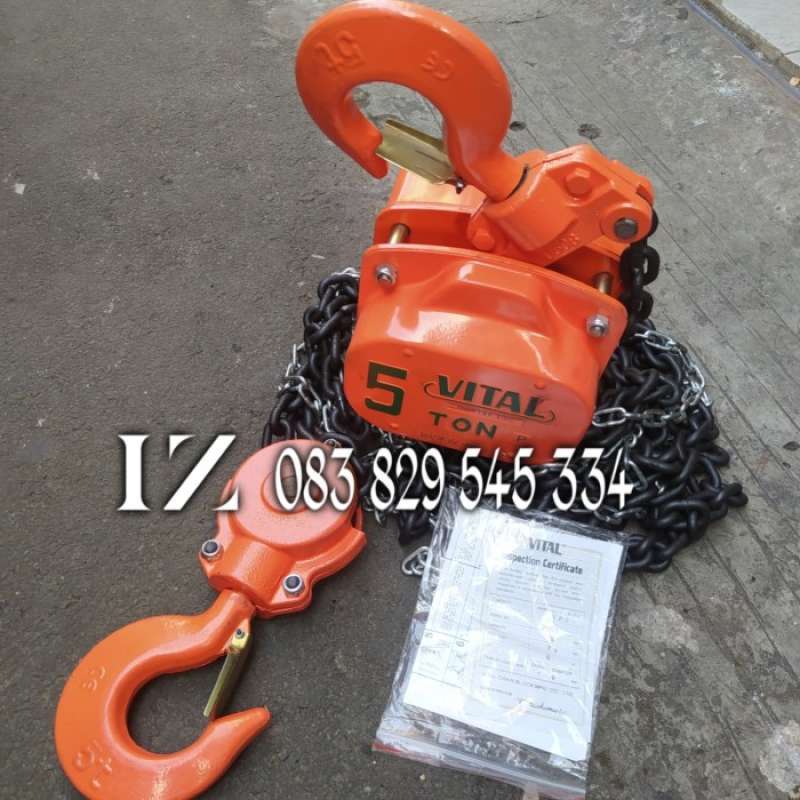 Promo Chain block Vital 5 ton X 5 meter takel manual Original Japan VP5 ...